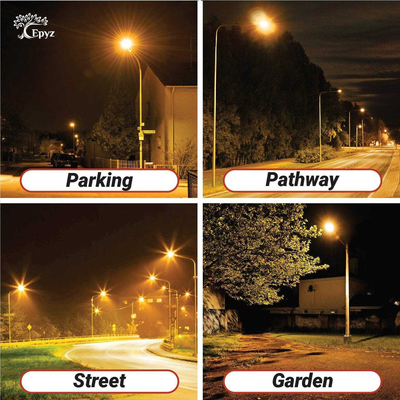 Buy Online 30 Watt Solar Street Lights for Garden (Warm Light) – Solar ...