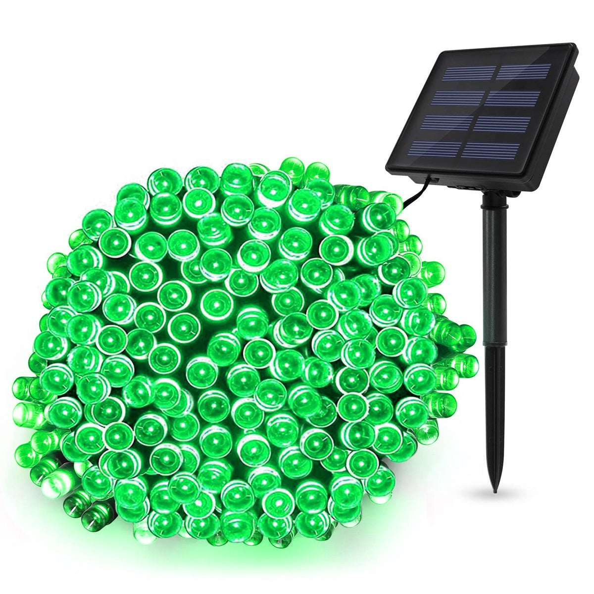 100 LED Solar Green String Light