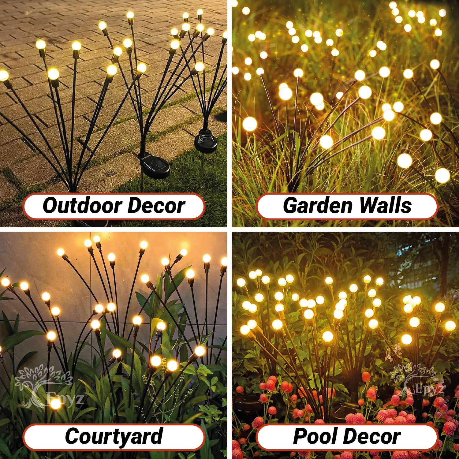 Firefly Outdoor Lights | Solar Firefly Yellow Lights - Solar For Nature