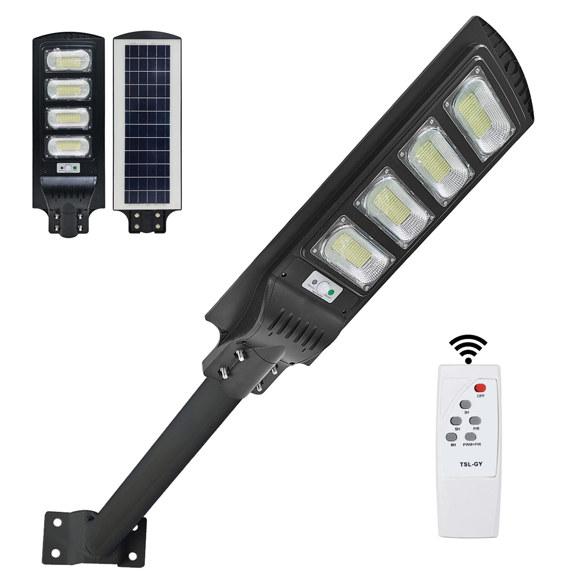 Solar Street Light Pole With Motion Sensor ( 120 Watt White ) - Solar ...