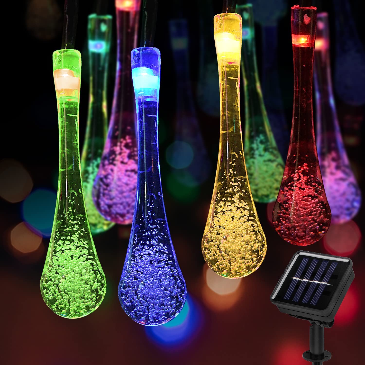 Solar Tree Light Decoration Multicolor Crystal Water Drop - Epyz ...