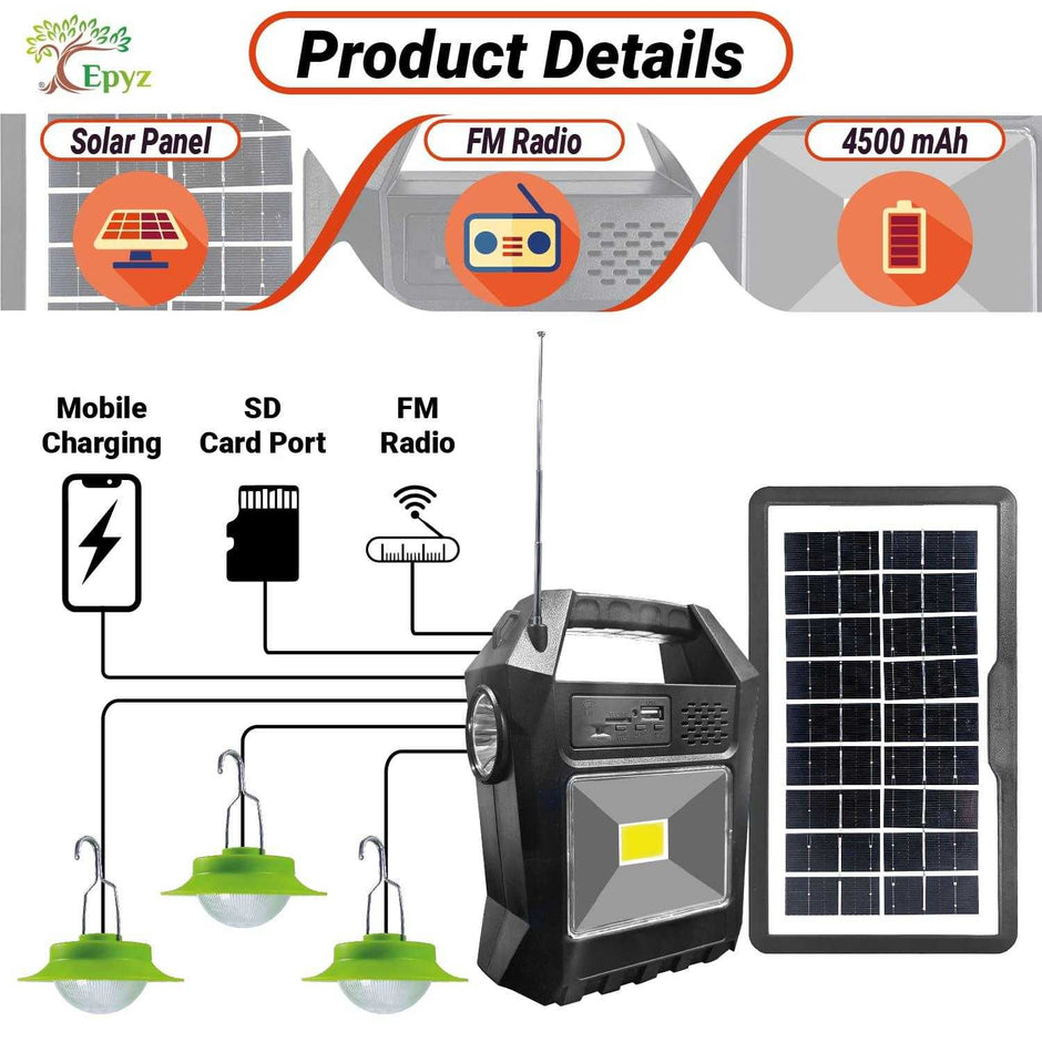 Buy Solar Emergency Lights - Best LED Rechargeable Lights